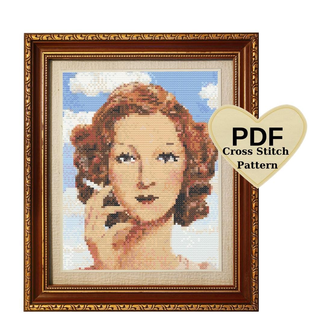 Georgette Magritte by Rene Magritte Cross Stitch Pattern, Portrait ...
