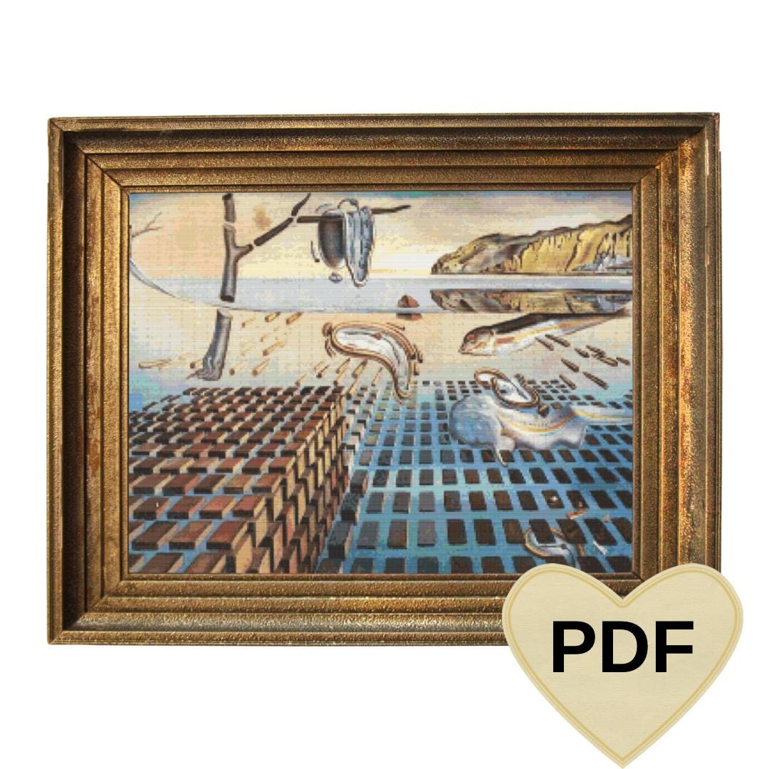 Salvador Dali Cross Stitch Pattern, the Disintegration of the ...