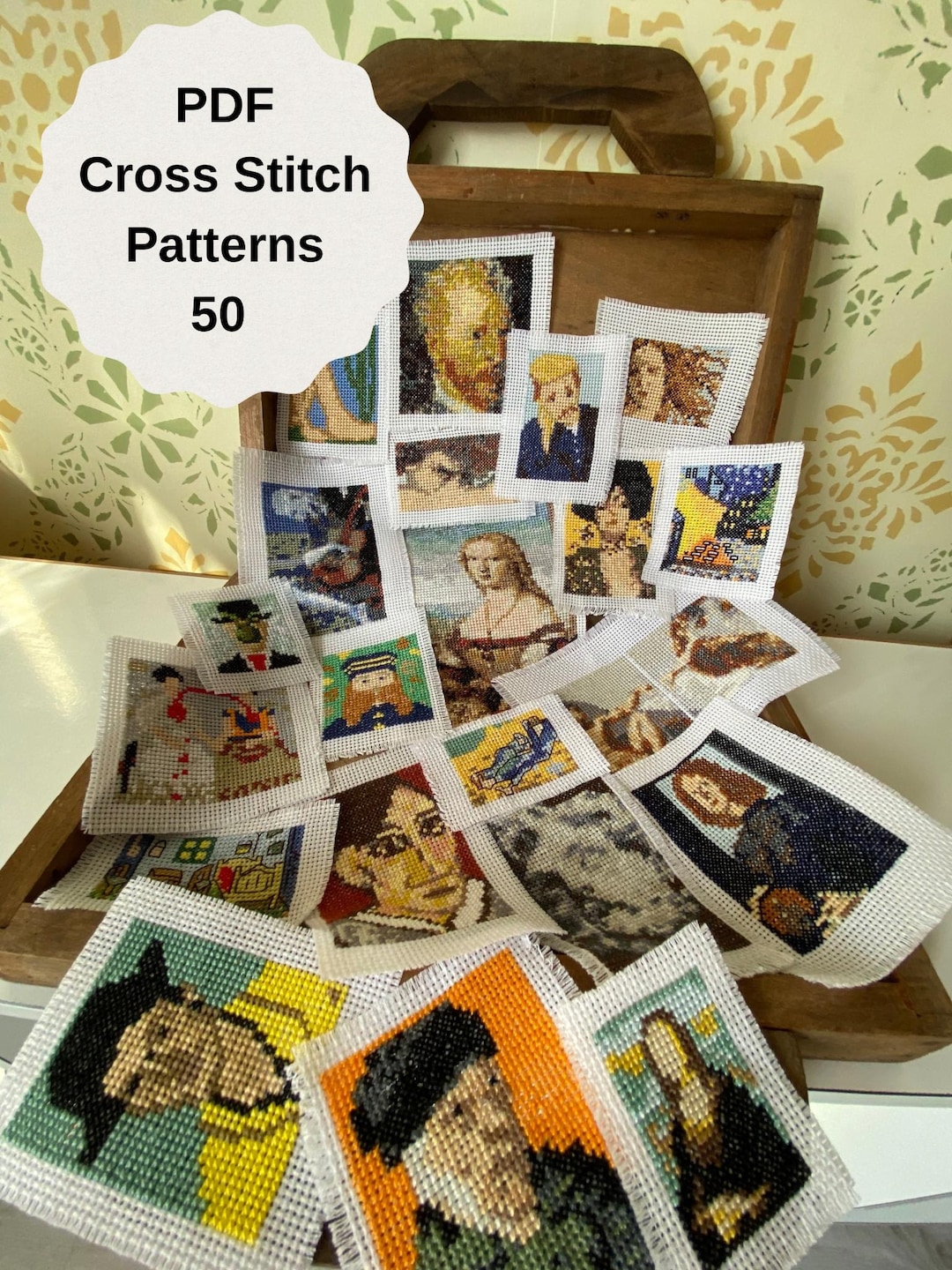 Mini Masterpieces Cross Stitch Pattern Set: 50 Tiny Art Designs (PDF ...