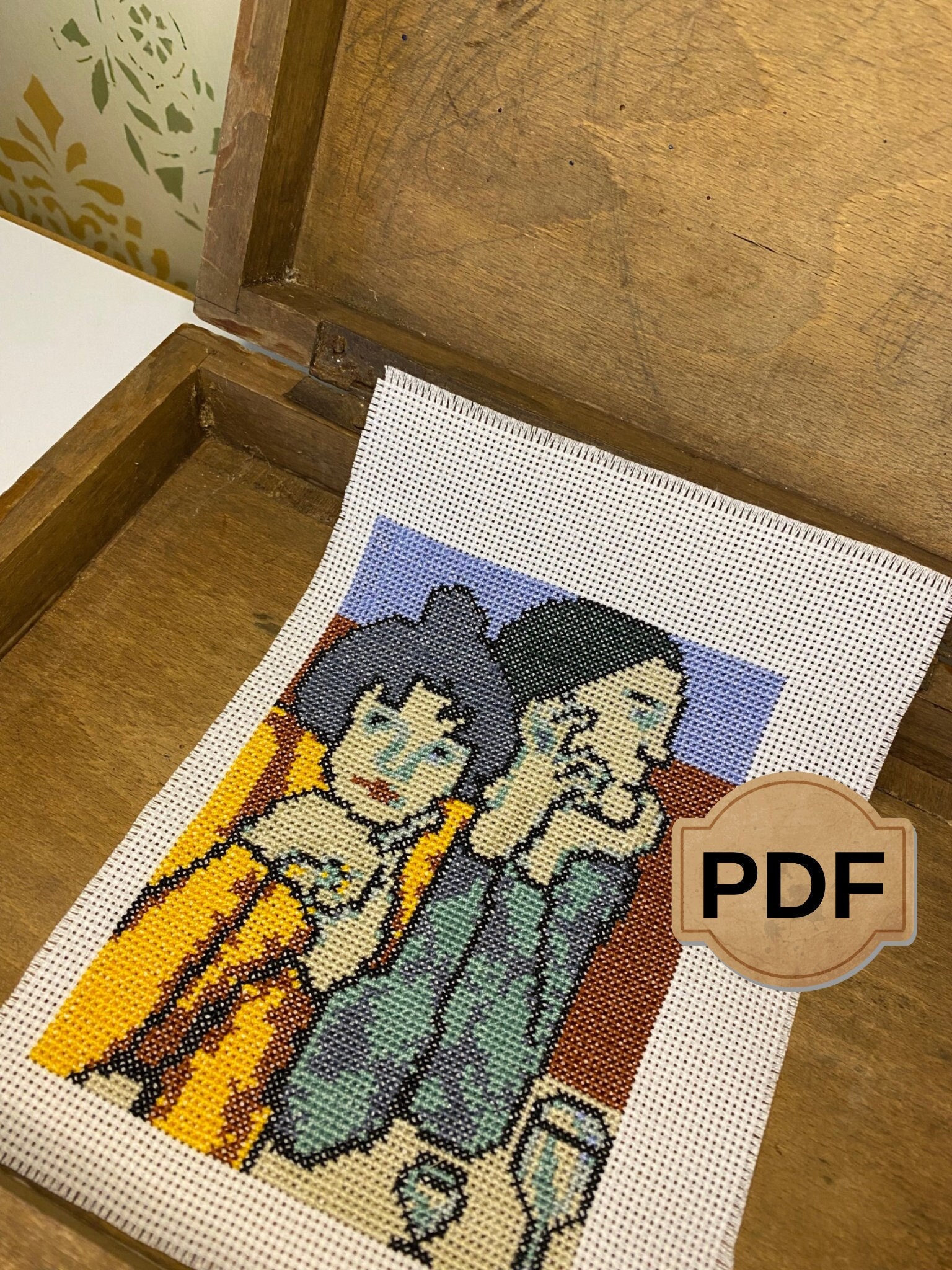 Two Acrobats by Pablo Picasso MINI Cross Stitch Pattern, Instant ...