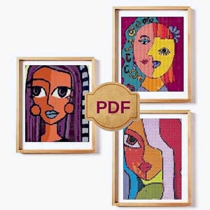 Picasso Tiny Cross Stitch, PDF Book Mini Masterpieces, Cross Stitch ...