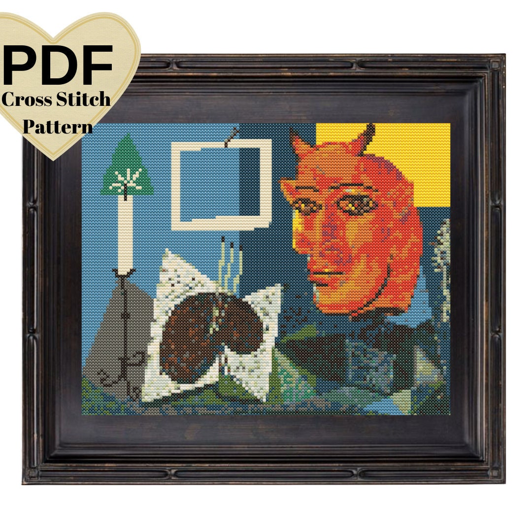 Pablo Picasso Cross Stitch Pattern, Printable Pattern, Easy Counted X ...