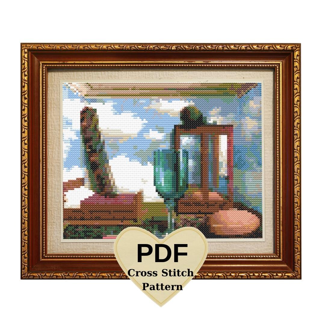 Personal Values by Rene Magritte Cross Stitch Pattern, Hand Embroidery ...