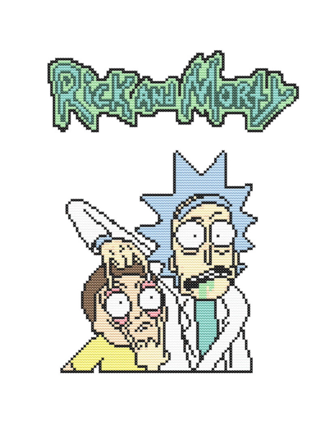 Rick and Morty Cross Stitch Pattern, INSTANT DOWNLOAD, Gift for Him ...