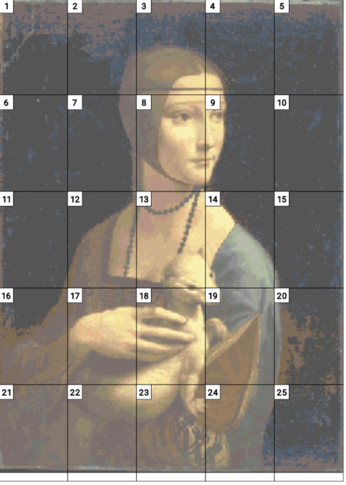 Leonardo Da Vinci the Lady With the Ermine Cross Stitch Pattern PDF ...