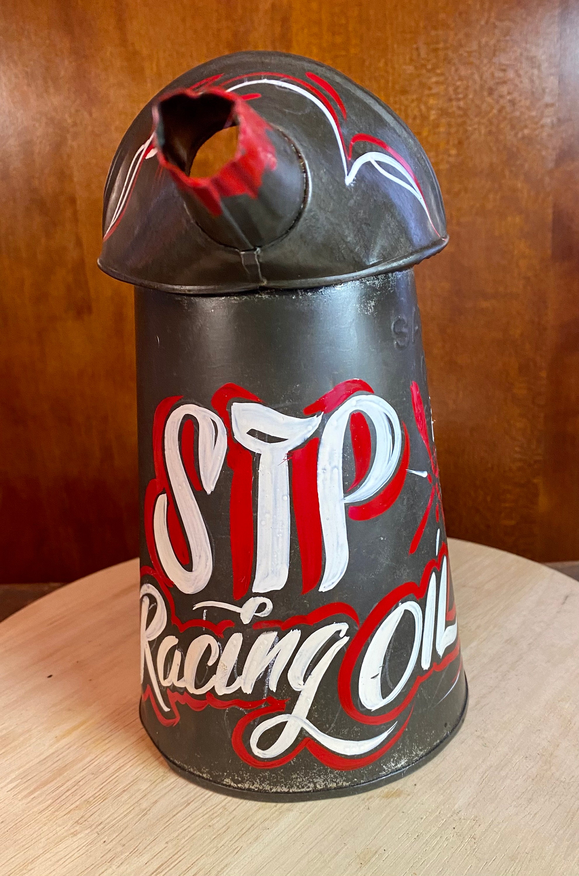 Oil Can STP 1qt Galvanized With Hand Lettering and Pinstriping - Etsy