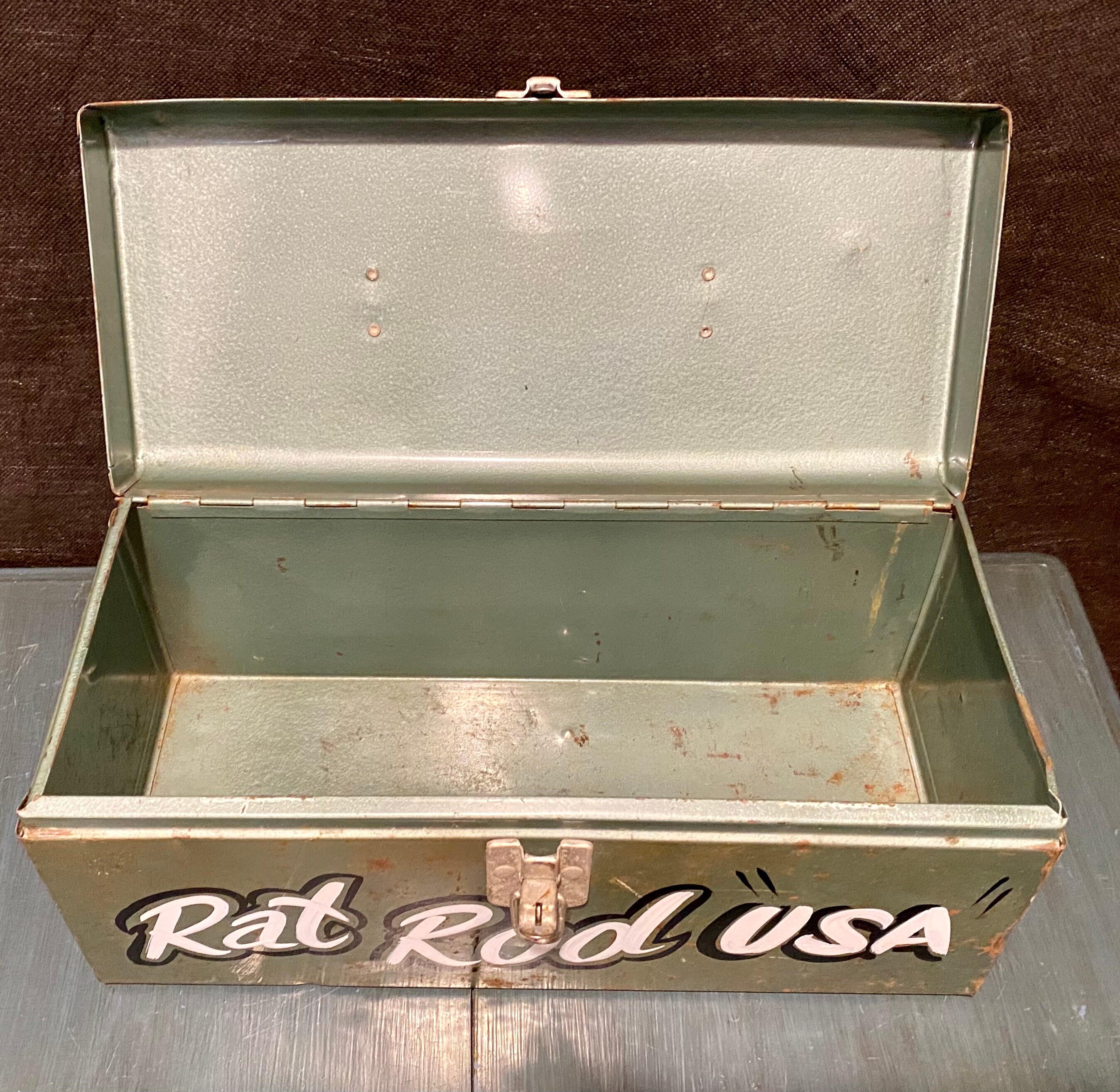 Toolbox, Rat Rod Metal Toolbox With Custom Lettering and Pinstriping - Etsy