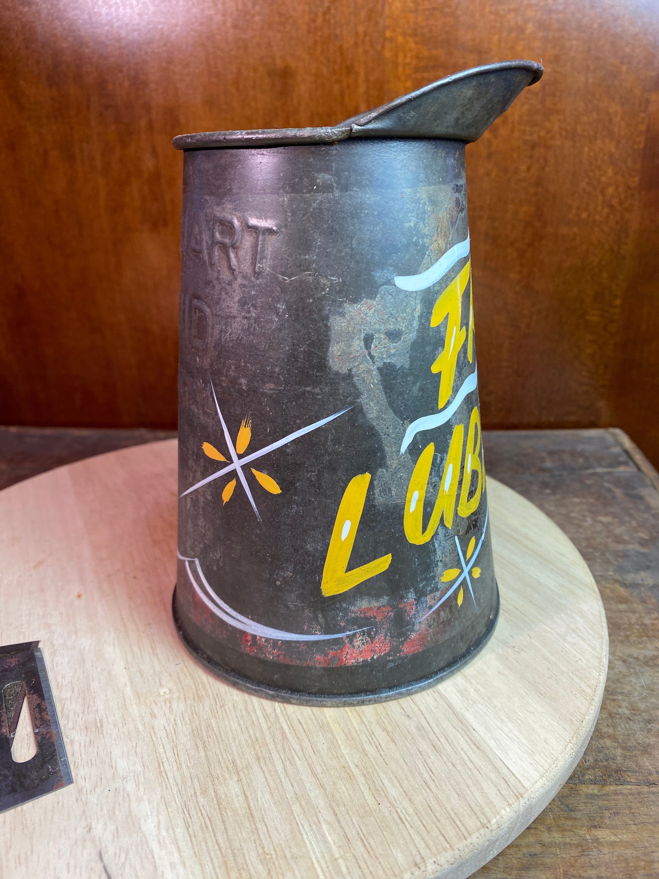 Oil Filler Can free Lube Jobs Galvanized With Custom Pinstriping and ...