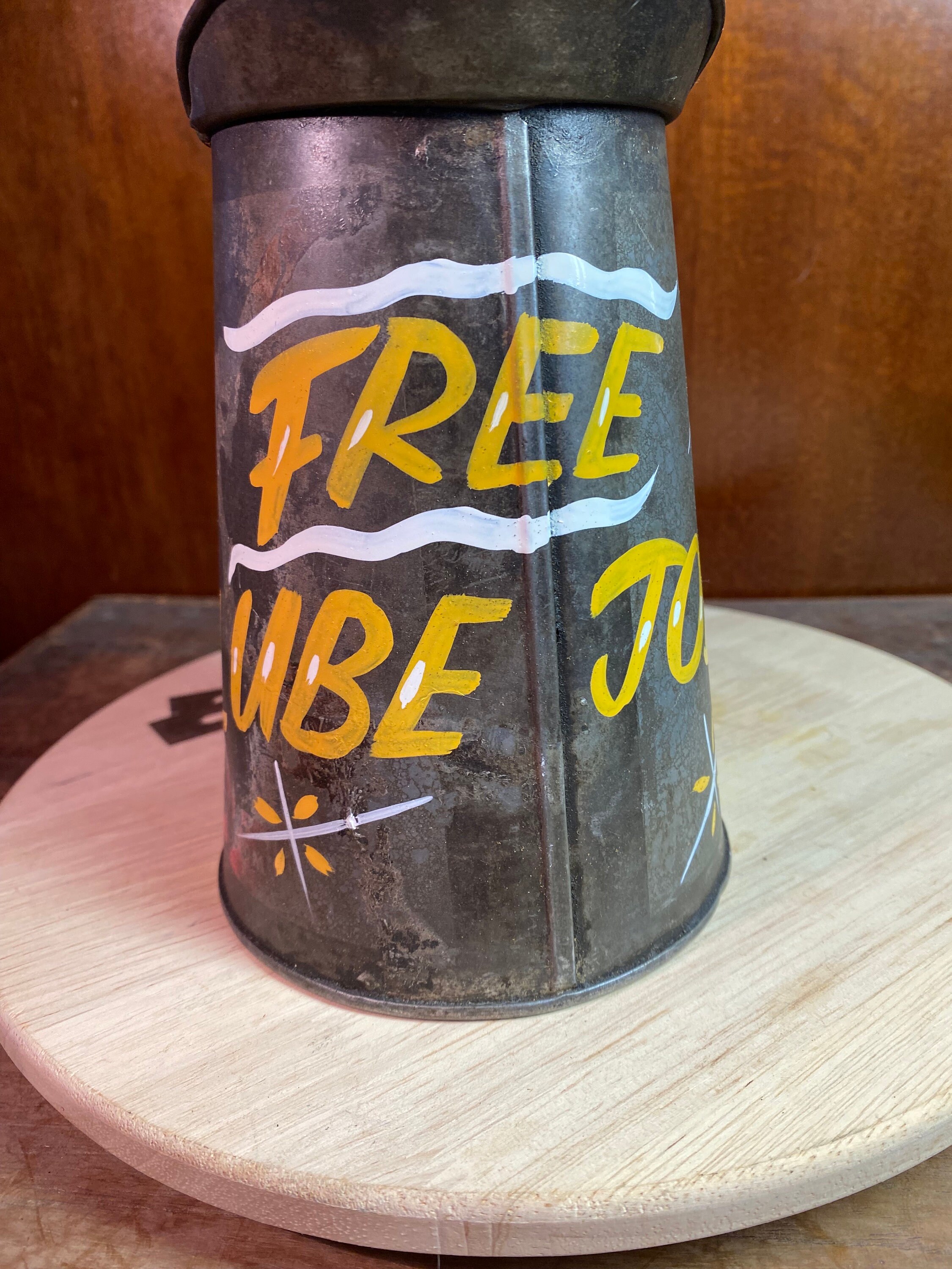 Oil Filler Can “free Lube Jobs” Galvanized With Custom Pinstriping and ...