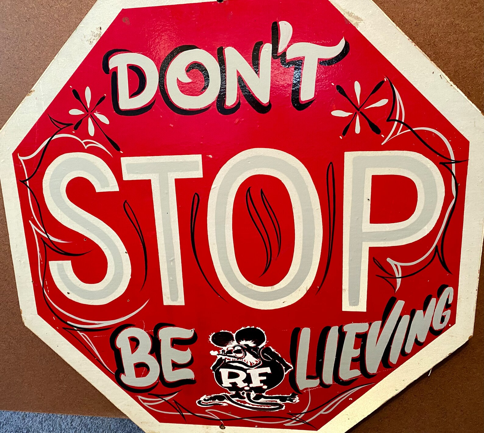 Wood Stop Sign - Rat Fink Striping and Lettering - Etsy