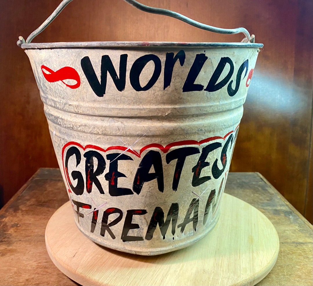 Greatest Fireman Vintage Galvanized Pail - Etsy