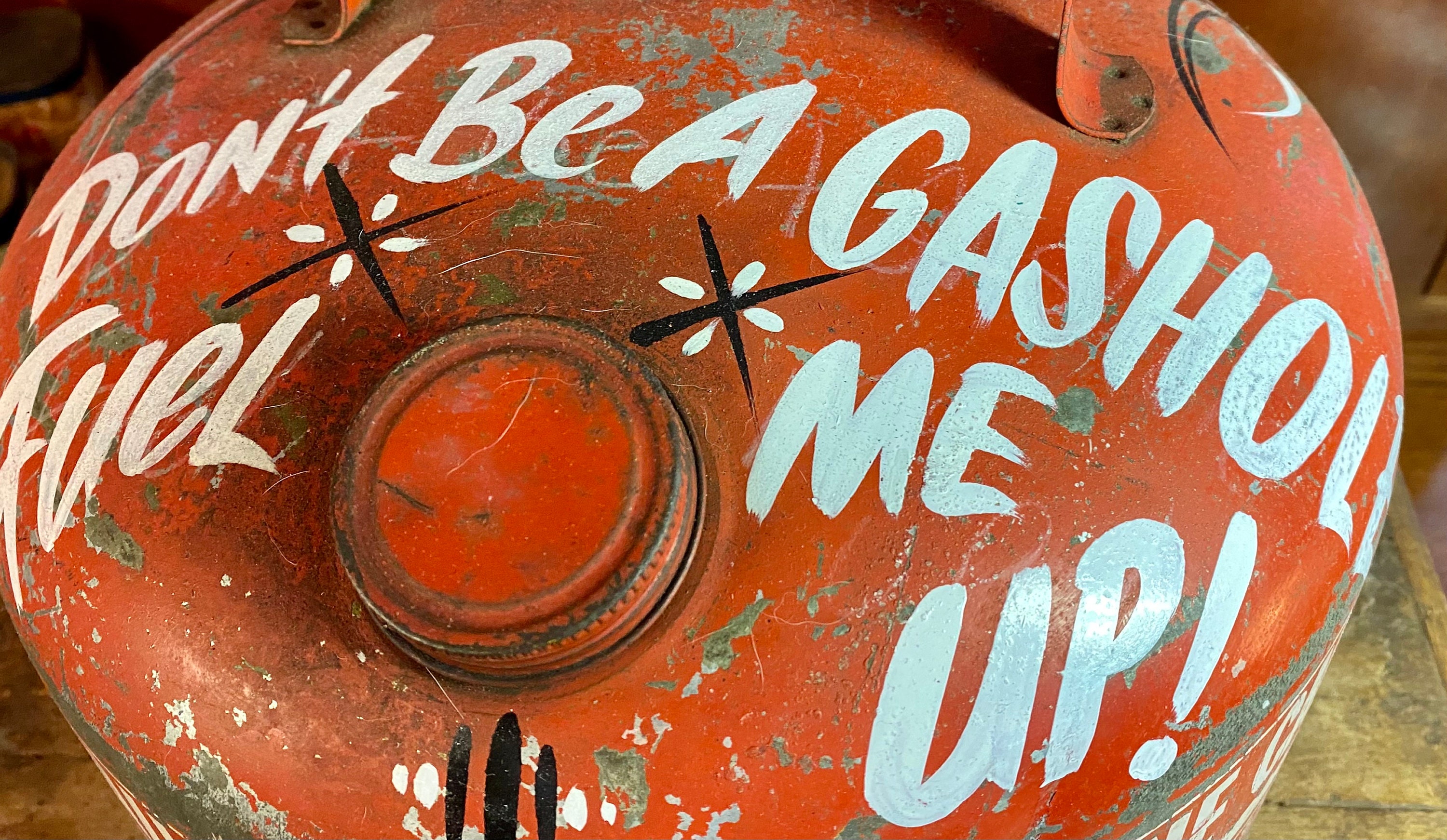 Gas Can With Hand Painted Lettering and Pinstriping - Etsy