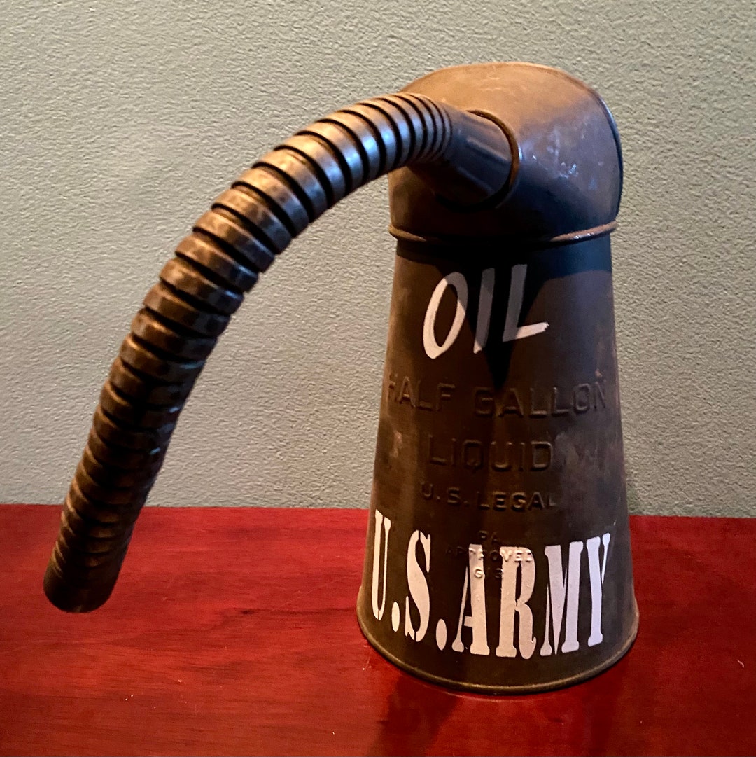 U.S. Army Oil Can With Spout, Custom Hand Lettered - Etsy