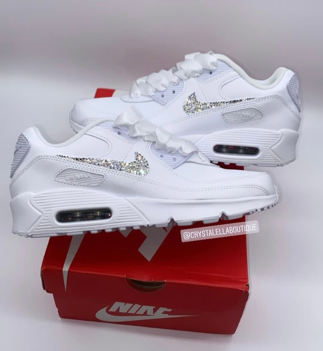 Hand-crystallized Nike Air Max 90 | Rhinestone Bling Sneakers - Etsy UK
