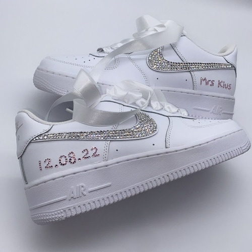 Custom Swarovski Crystal Bling Nike Air Force 1 Wedding - Etsy