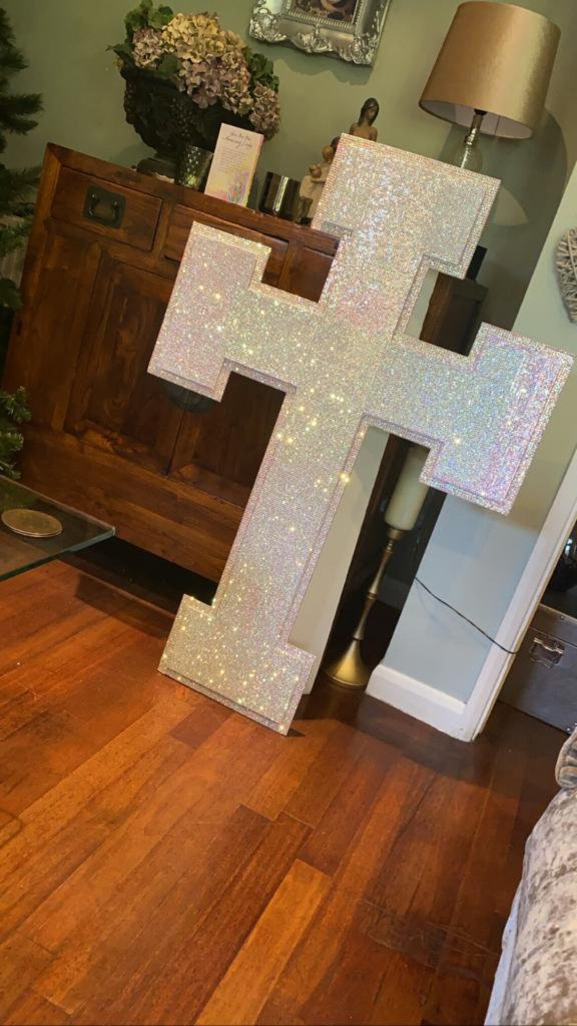 Custom Crystal Wedding Cross With 28800 Crystals Applied by - Etsy