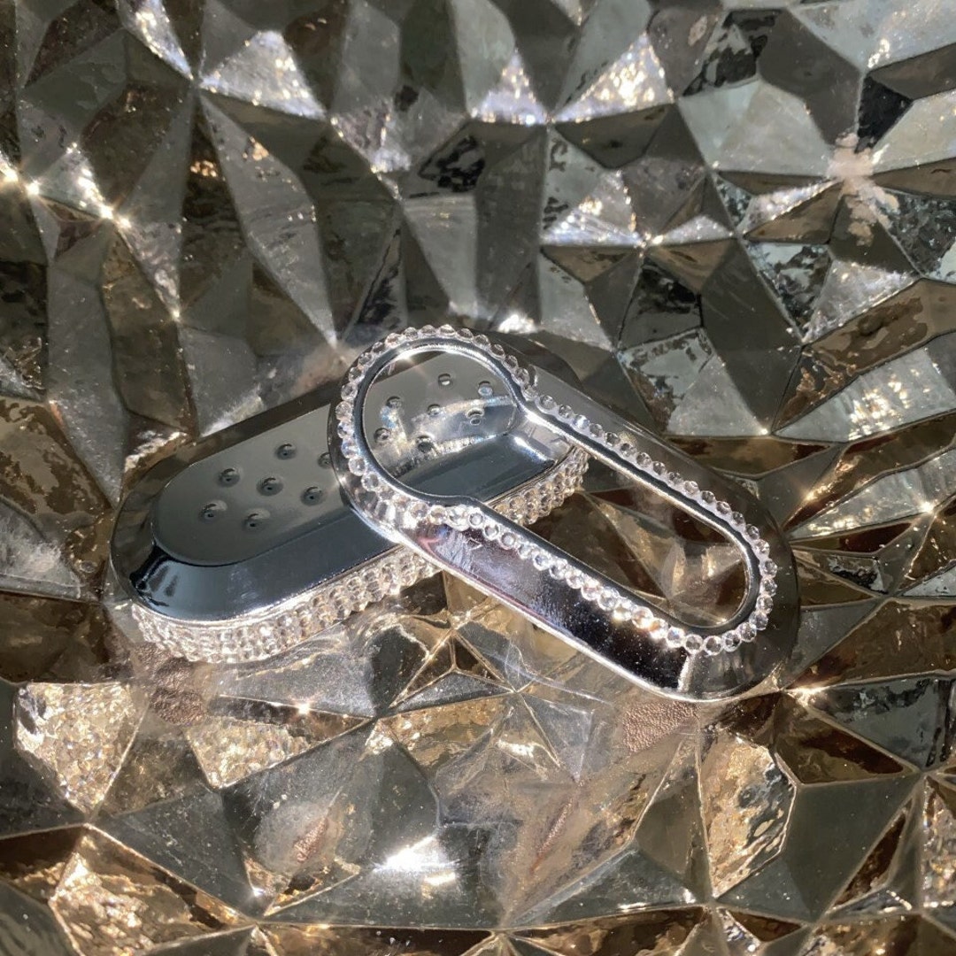 Fiat 500 Crystal Car Key Fob Cover in Silver With Custom Swarovski ...