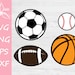 Sport Balls SVG, Sport Balls Cut File, Basketball SVG, Football Ball ...