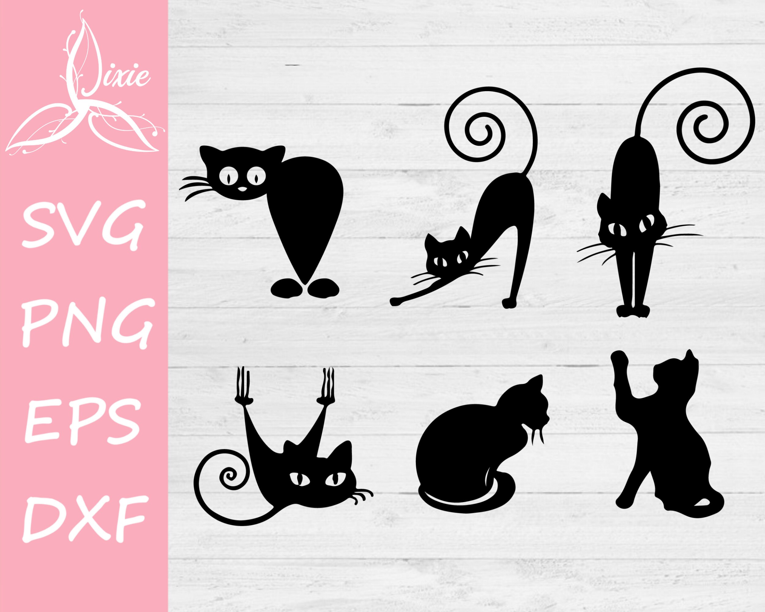 Cat Bundle SVG Funny Cats SVG Cats SVG Set of Cats Cut File - Etsy