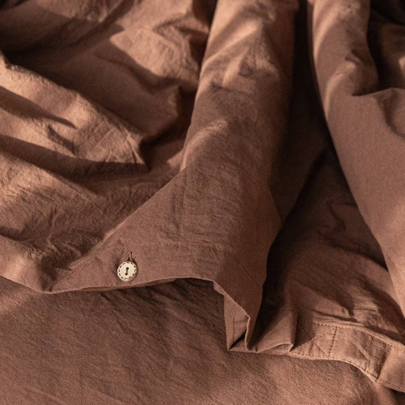 Linen Duvet Cover Set / Linen Dark Brown Bedding / Dark Chocolate Brown ...