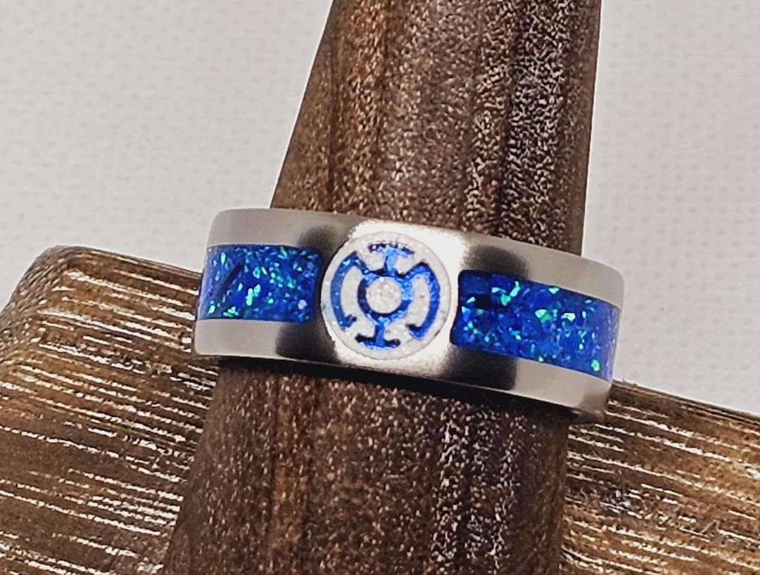 Blue Lantern's Light Glow Ring, Hand-made to Order, Men's & Women's - Etsy