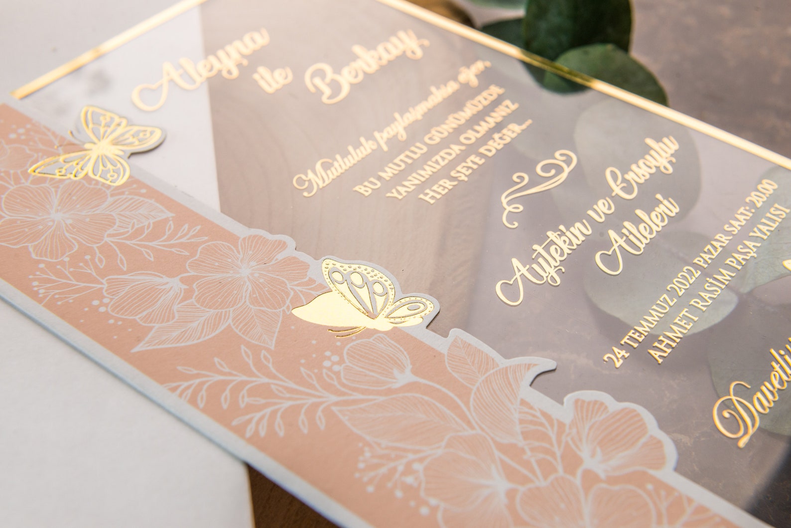 Blush Acrylic Quinceanera Invitation Personalized Sweet 16 - Etsy