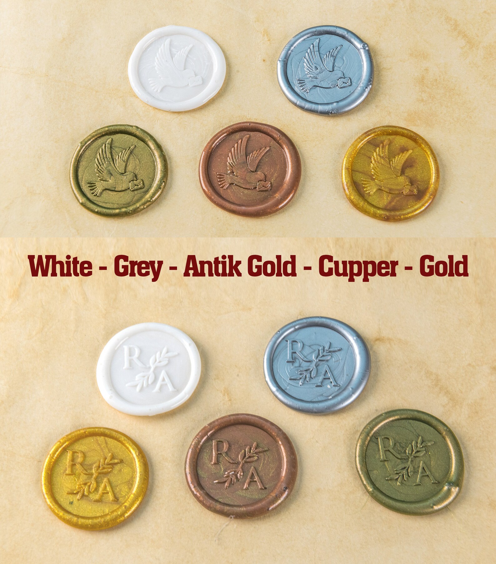 Emerald Green Wedding Invitation With Custom Wax Seal Dainty | Etsy