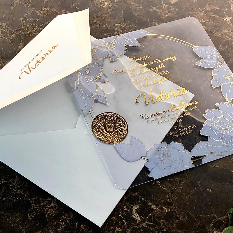 Clear Wedding Invitation - Etsy