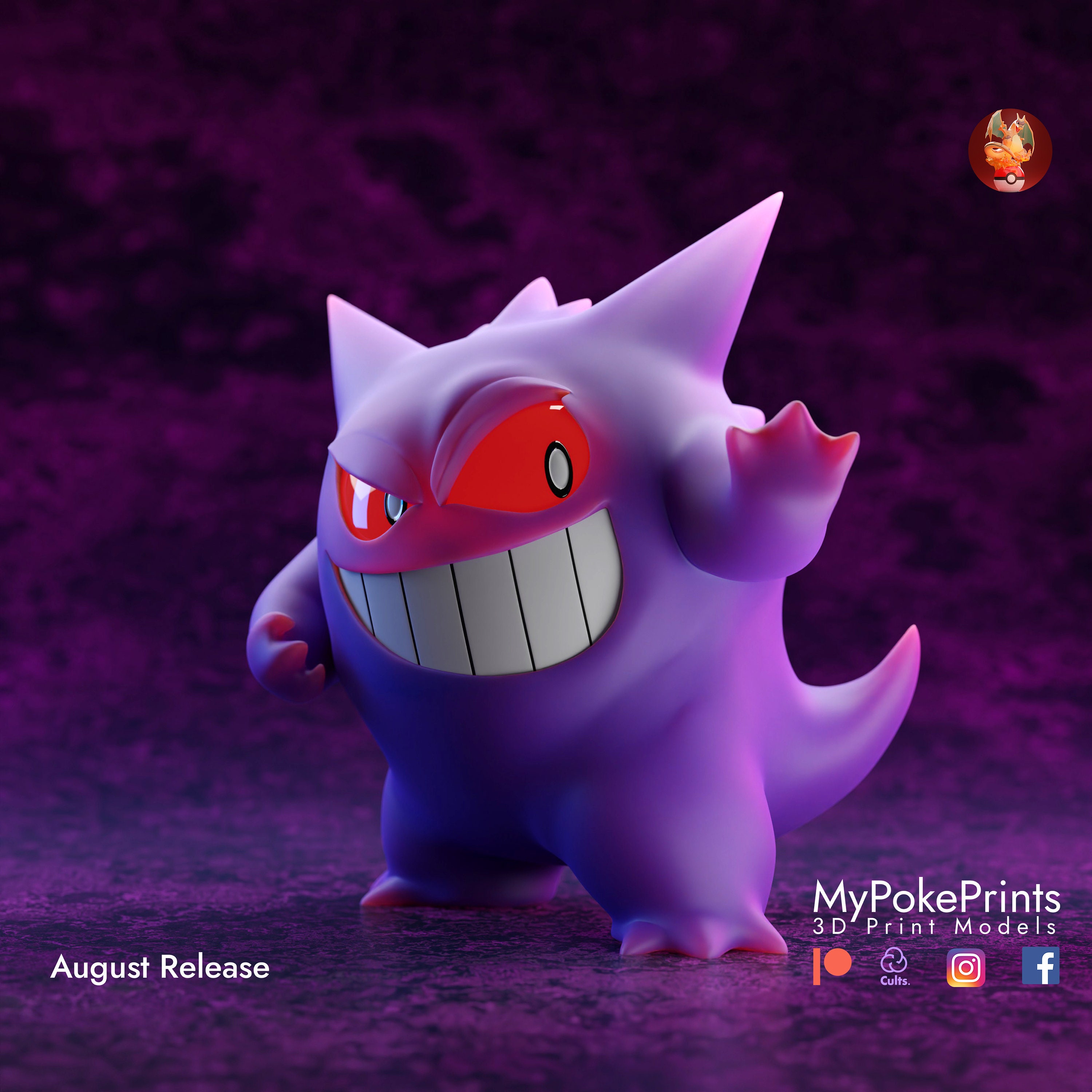 Poke-mini Gengar Resin Figurine - Etsy