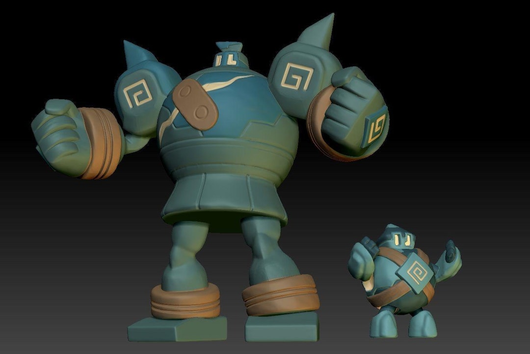 Golett and Golurk Resin Figurine - Etsy