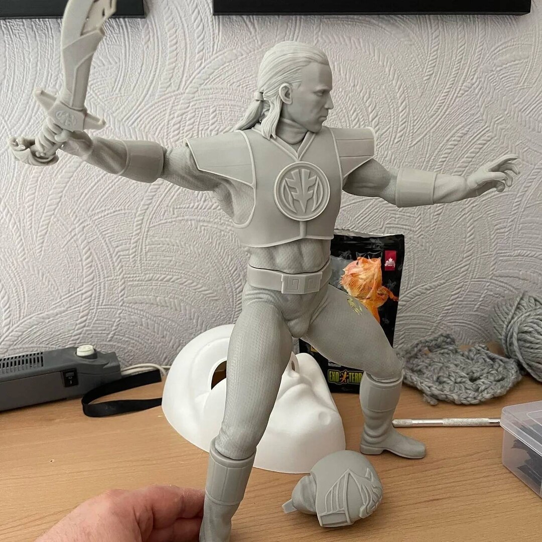 Mighty Morphin' White Ranger Statue - Etsy