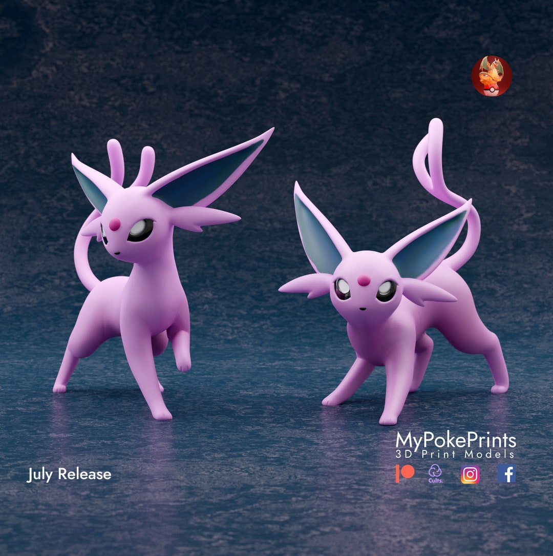 Poke-mini Espeon Resin Figurine - Etsy