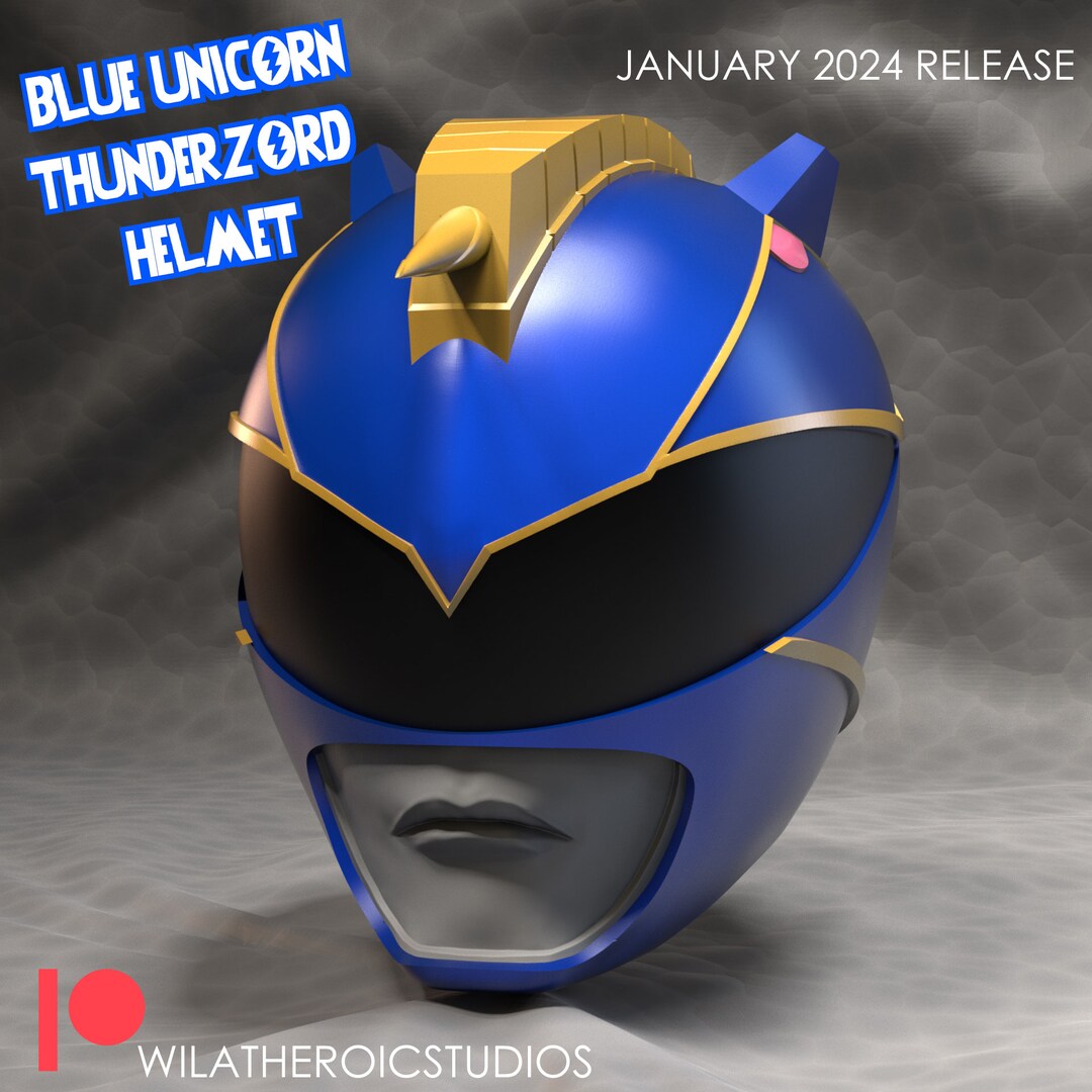 Blue Unicorn Thunderzord Helmet - Etsy
