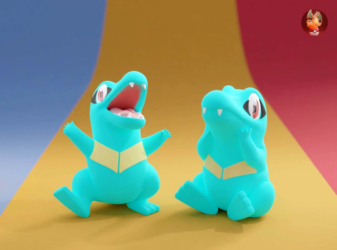 Poke-mini Totodile Resin Figurine - Etsy