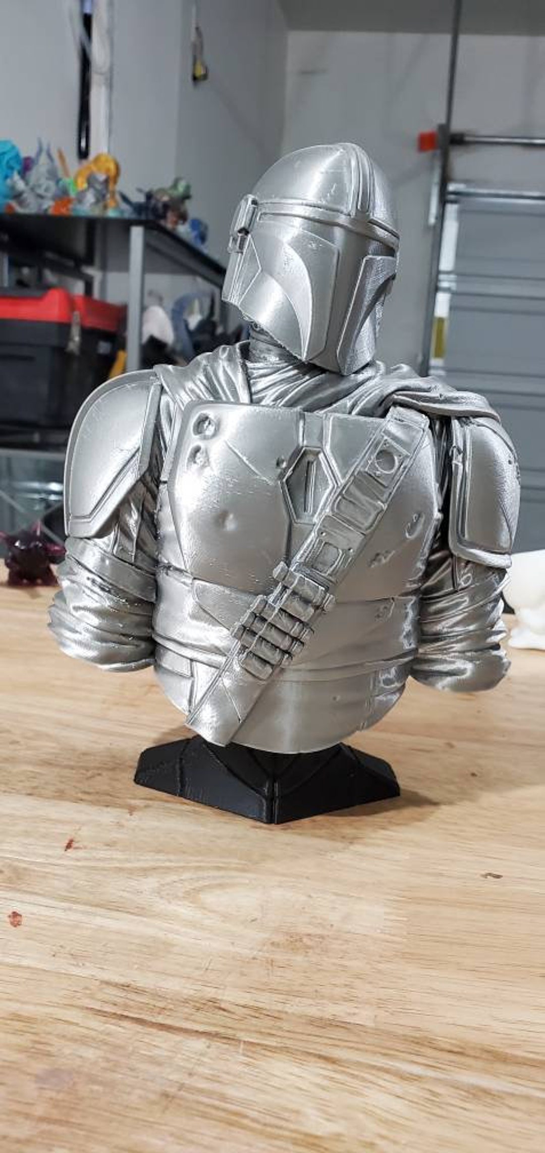 Mando Bust With Base - Etsy