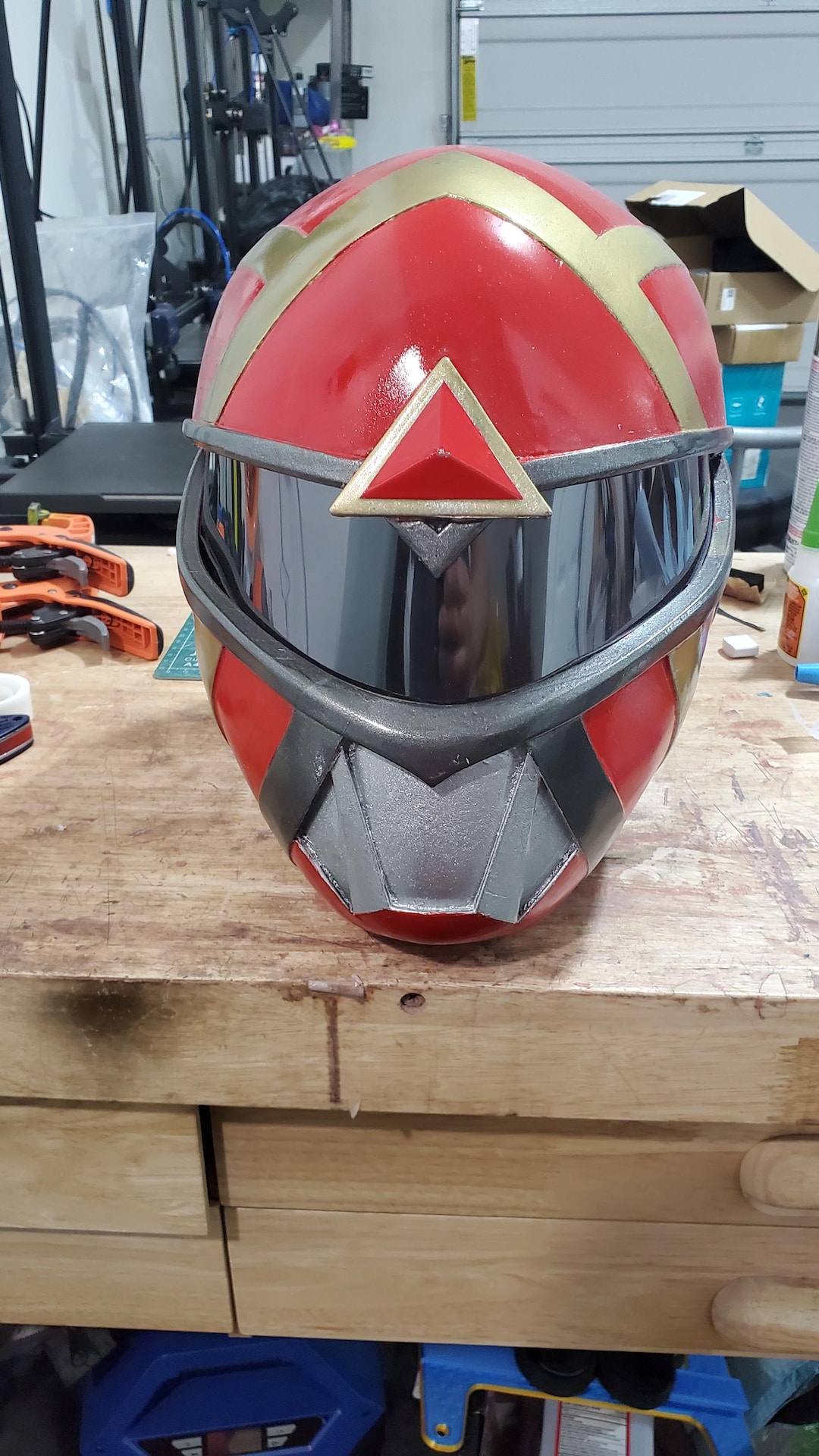 Red Omega Ranger Helmet - Etsy