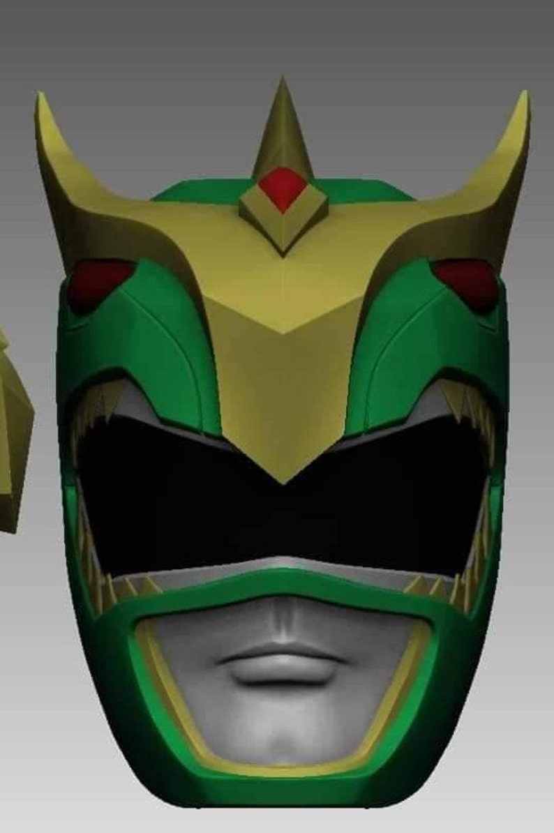 Green Ranger matthew Cook Version Helmet 3D File join My - Etsy