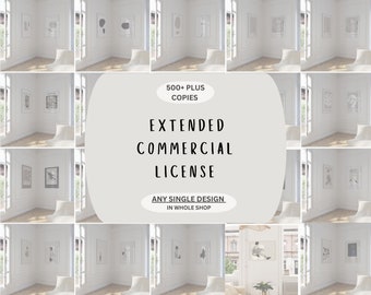 Commercial License Whole Shop, One License All Designs, up to 1,000 ...
