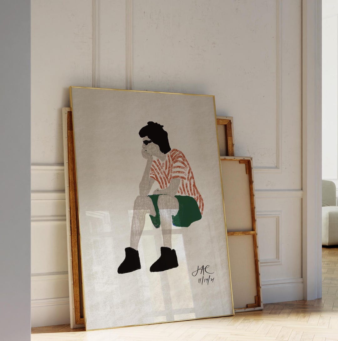 Digital Downloadable Abstract Painting, Minimalist Lines Artwork ...