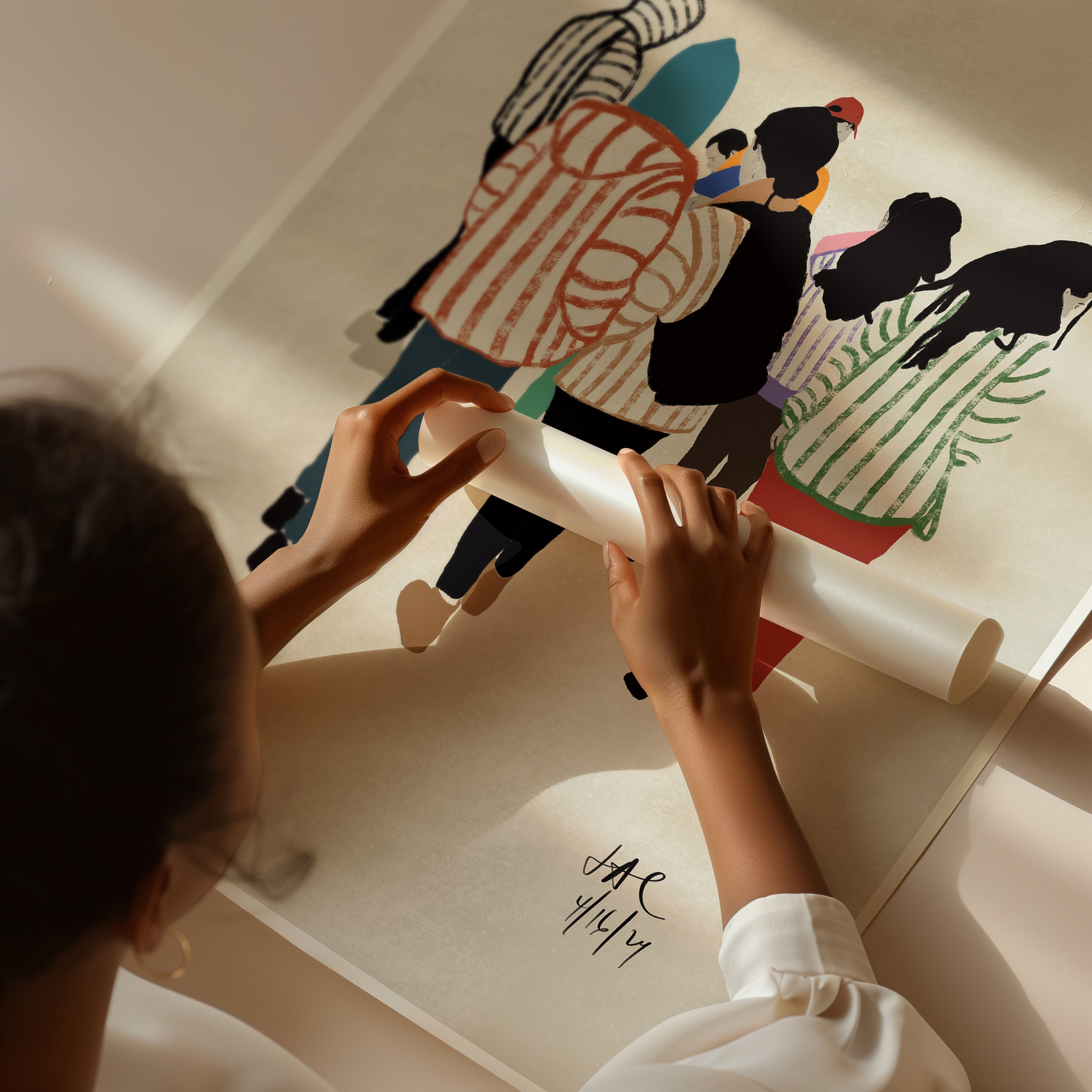 Digital Downloadable Painting, Instant Minimalists Lines Artwork ...