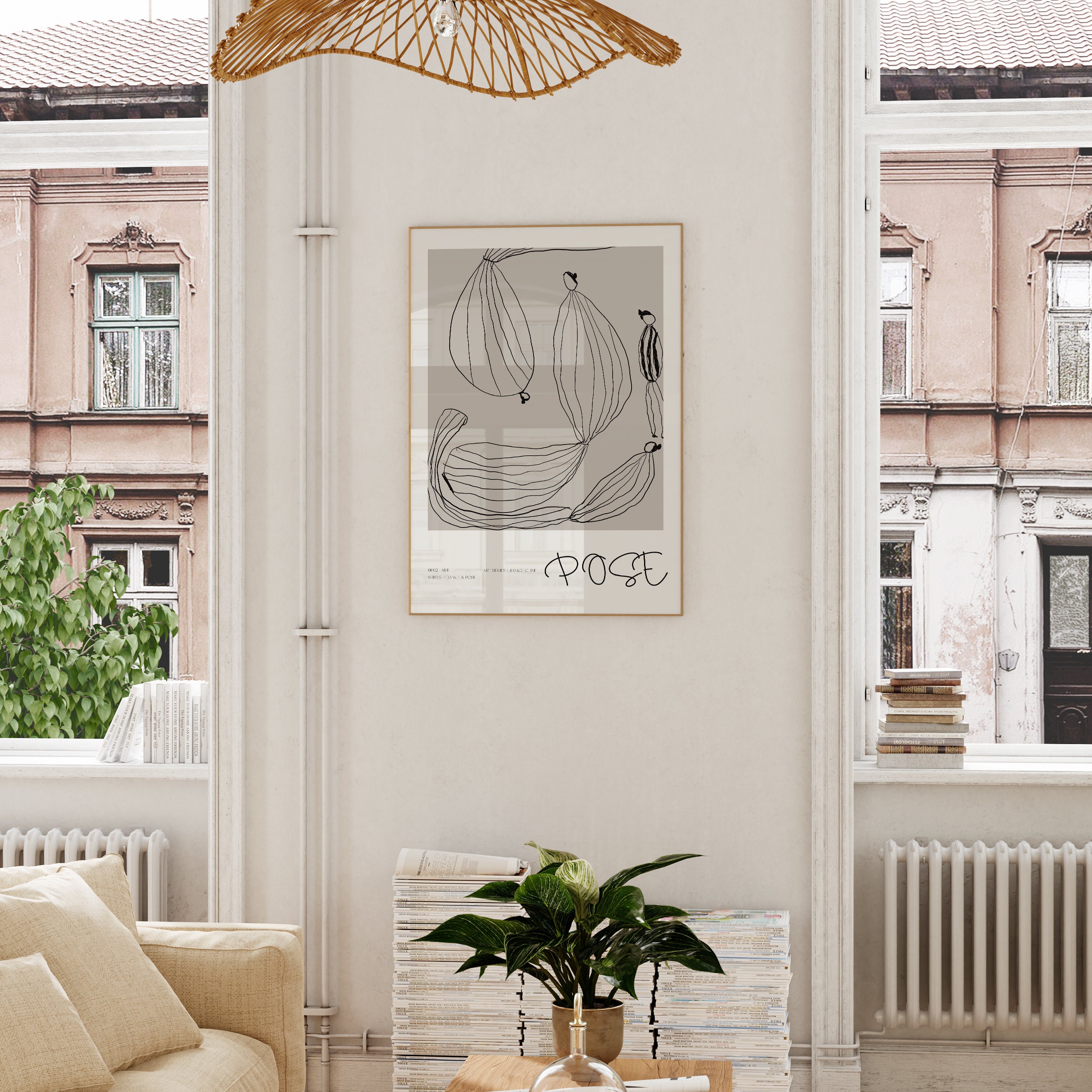 Japandi Wall Art, Black and Beige Abstract Print. Wabi Sami Wall Art ...