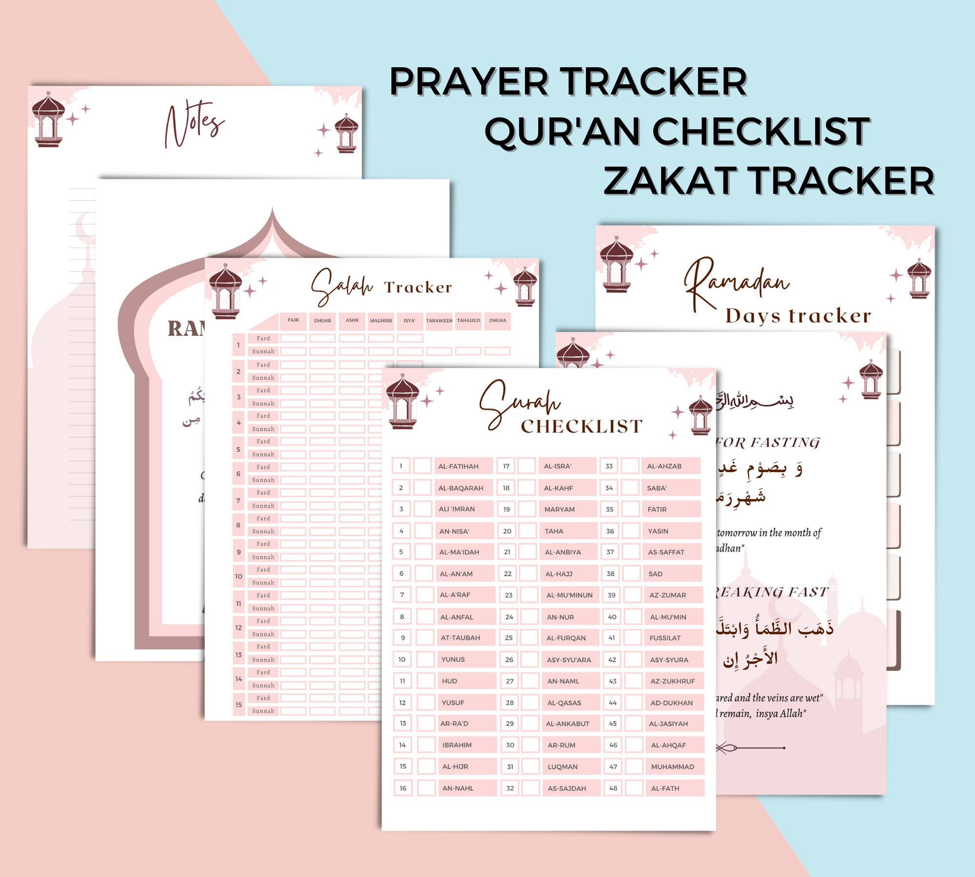 My Ramadan Planner and Journal | Prayer, Fasting, and Zakat Tracker ...