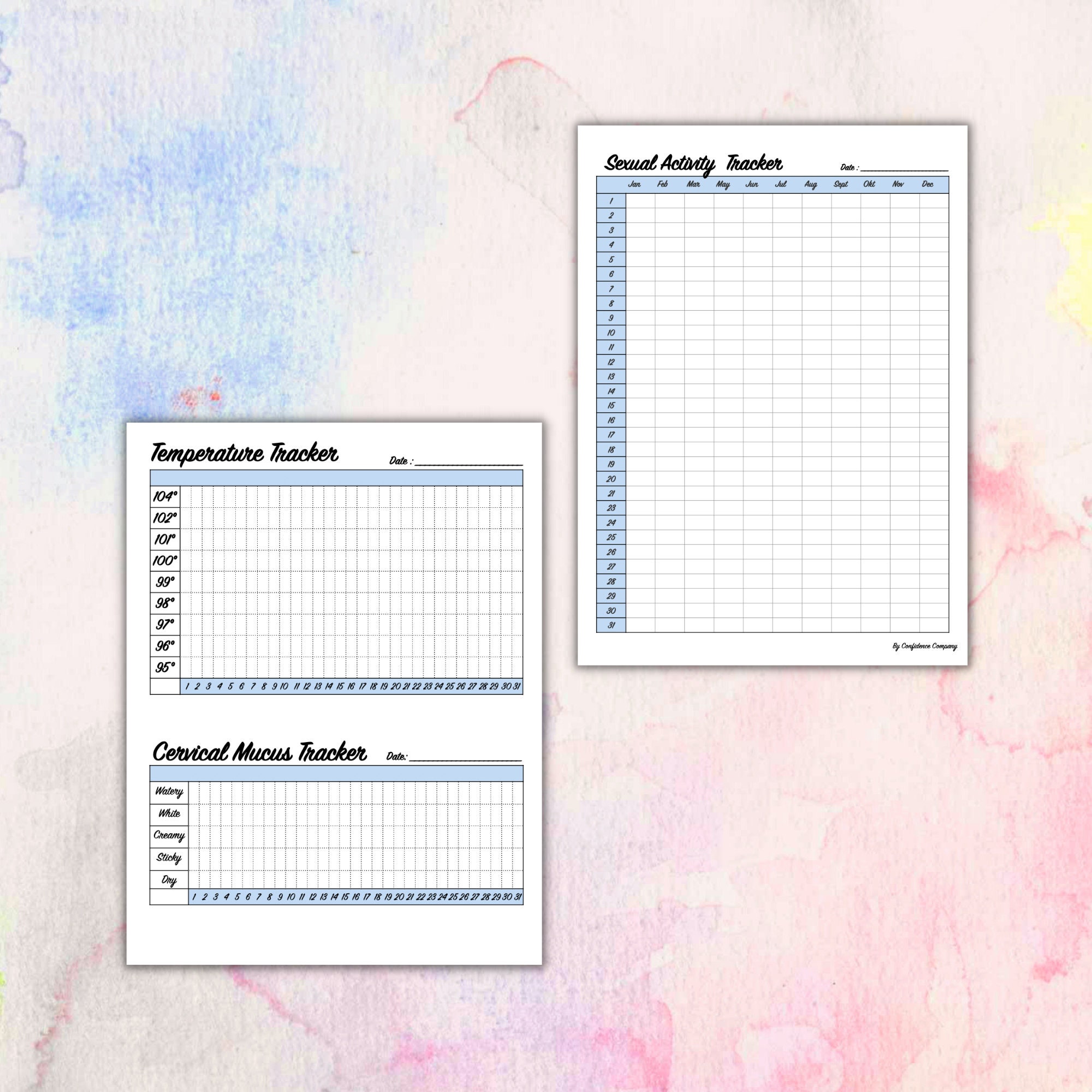 Menstrual/fertility/period/pms/ovulation/mood Tracker Bundle, Journal ...