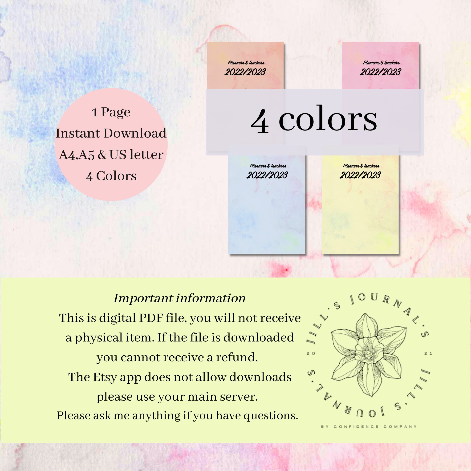 Gratitude Journal, Rose, Thorn and Bud, Reflection, Printable, Self ...