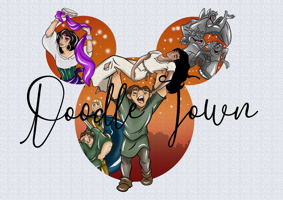 Hunchback Png, Sublimation, Princess PNG File, MICKEY Ears, Clipart ...