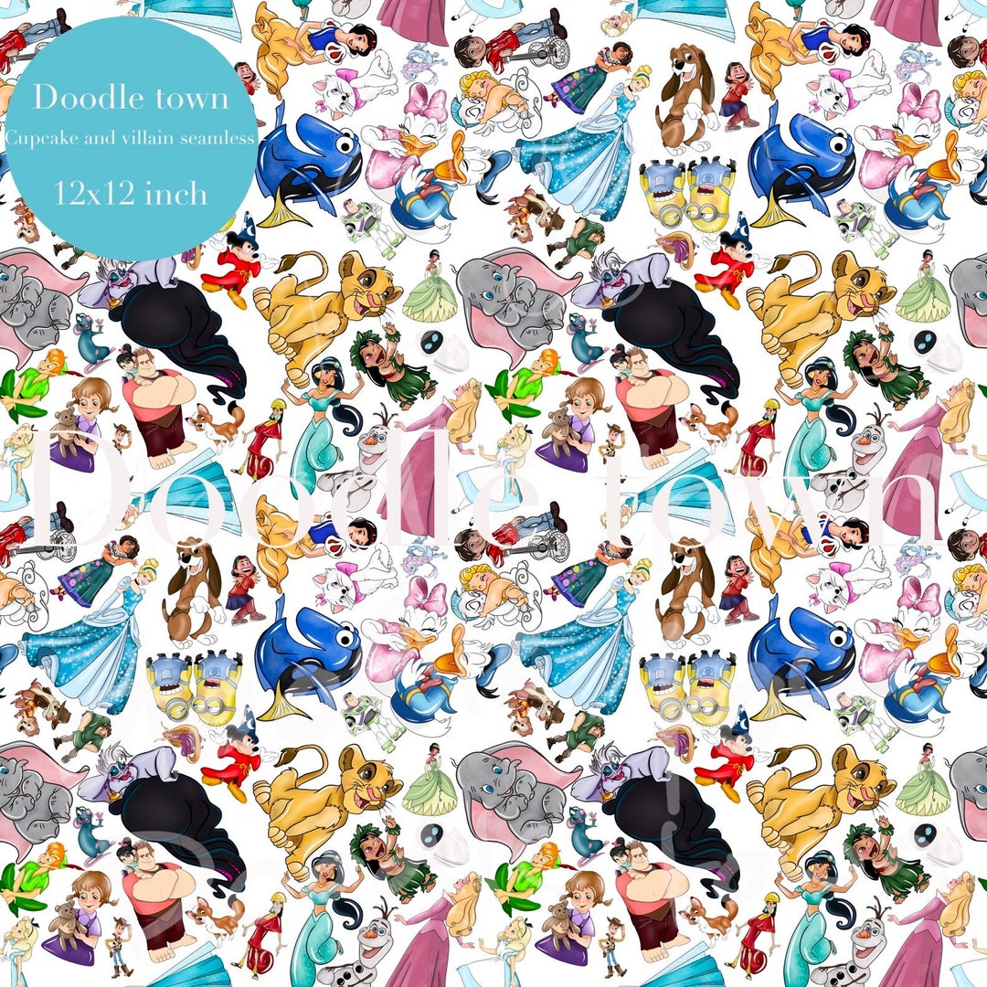 Princess Seamless Pattern, Sublimation, Prince Seamless File, Pattern ...