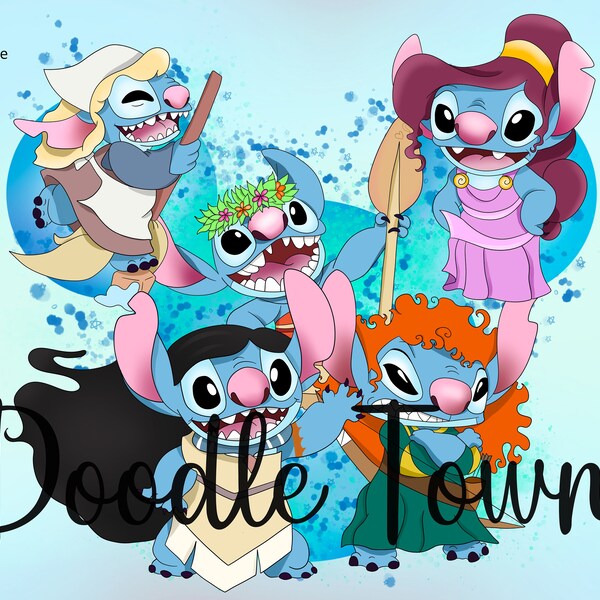 Stitch Princess Png - Etsy