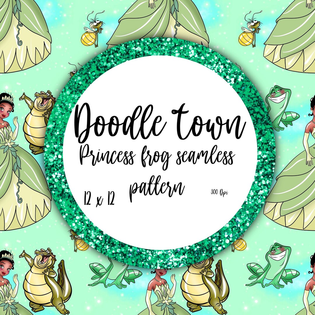 Princess Tiana Seamless Pattern, Sublimation, Prince Seamless File ...
