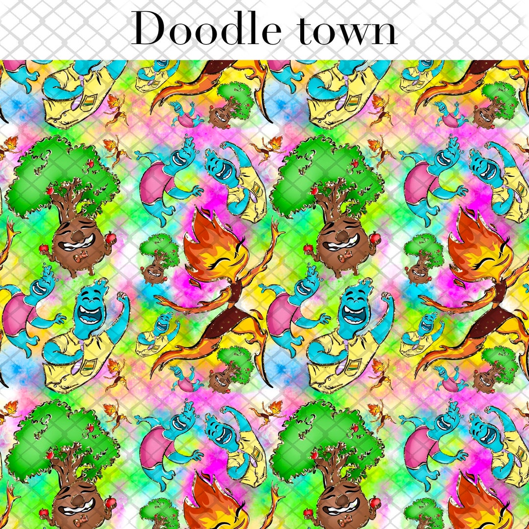 Elements Seamless Pattern, Sublimation, Element Seamless File, Water ...