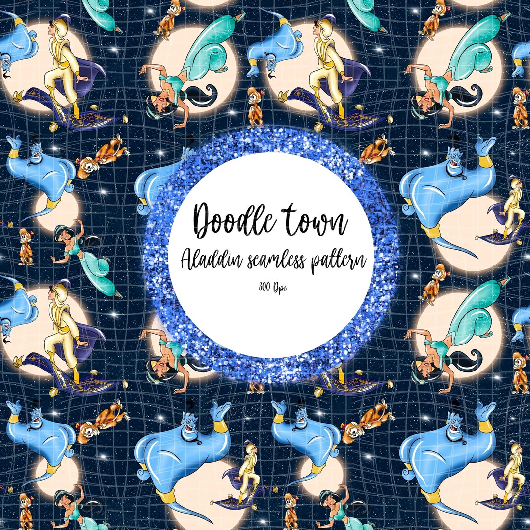 Aladdin Seamless Pattern, Sublimation, Prince Seamless File, Pattern ...